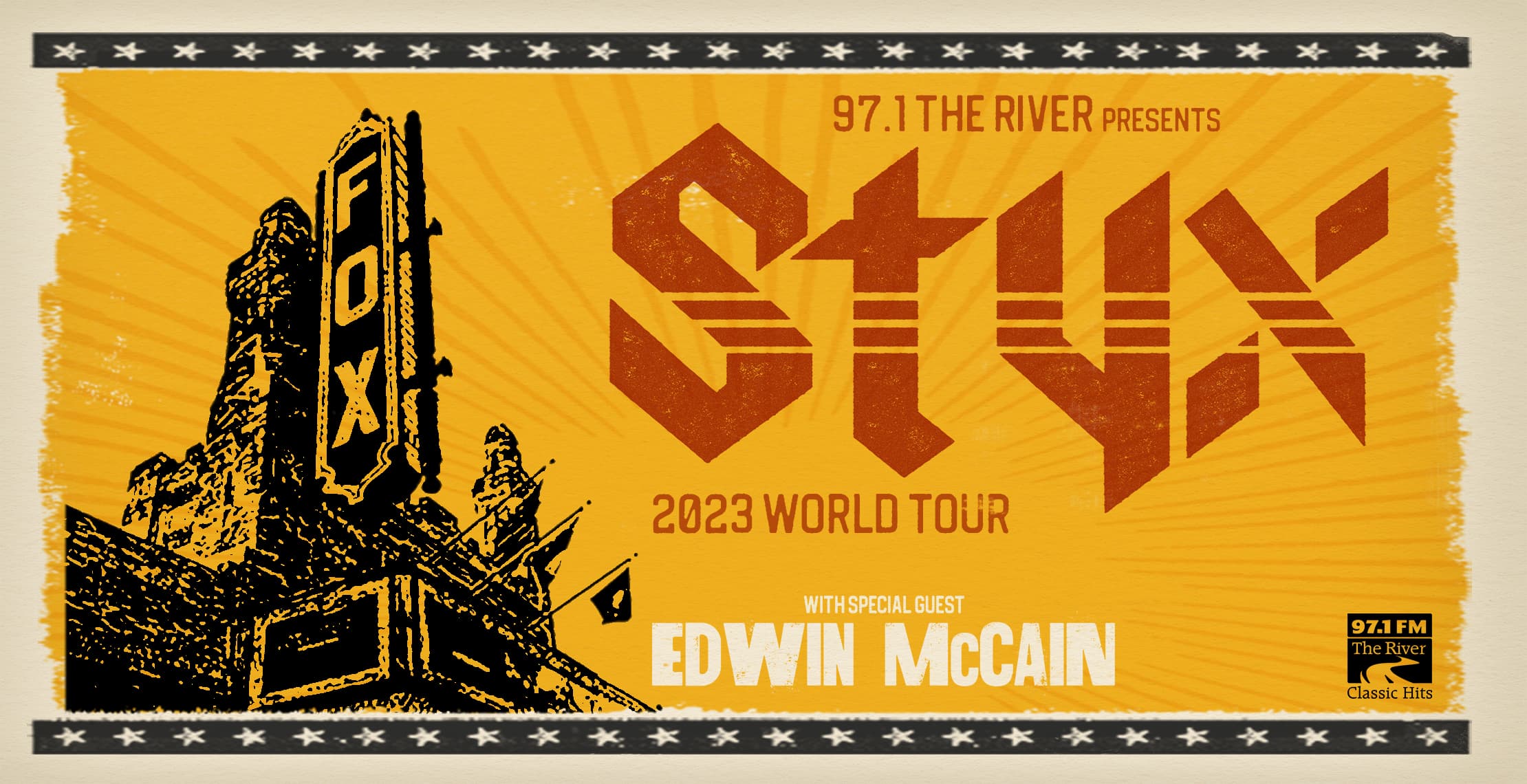 97.1 the River presents Styx: 2023 World Tour | Fox Theatre